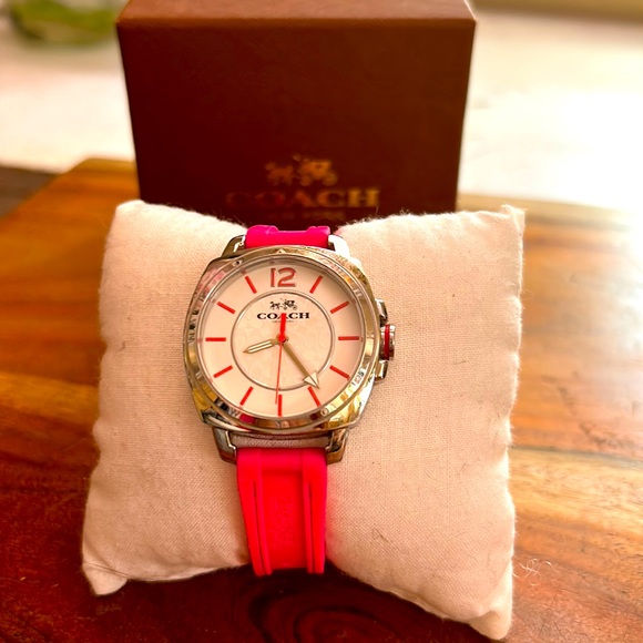 Coach | Jewelry | Coach Pink Sports Watch | Poshmark